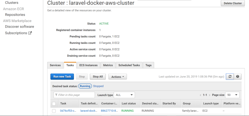 Deploy a Docker-ized Laravel Application to AWS ECS with CodeBuild